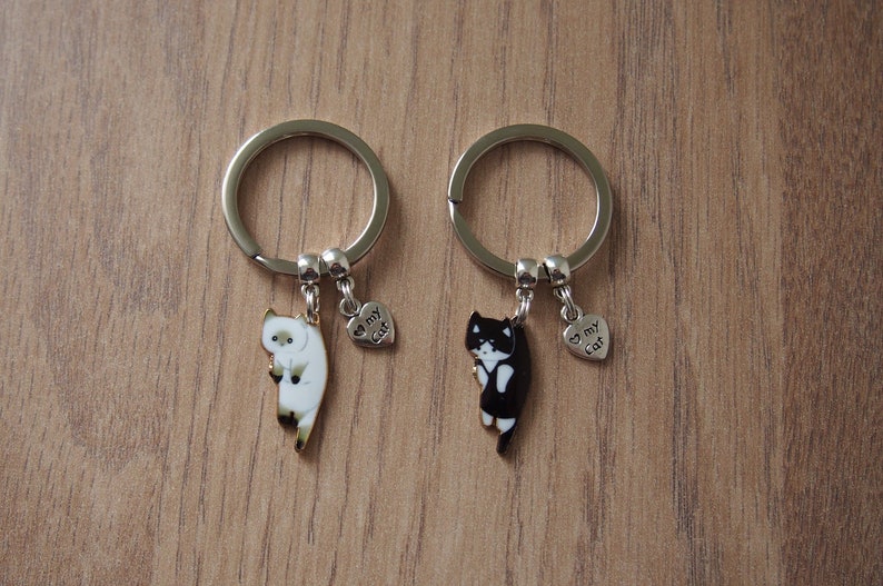 Cat Lovers Keyring, Cat Keychain, Cat Owners Gift, Cat Present Idea ...
