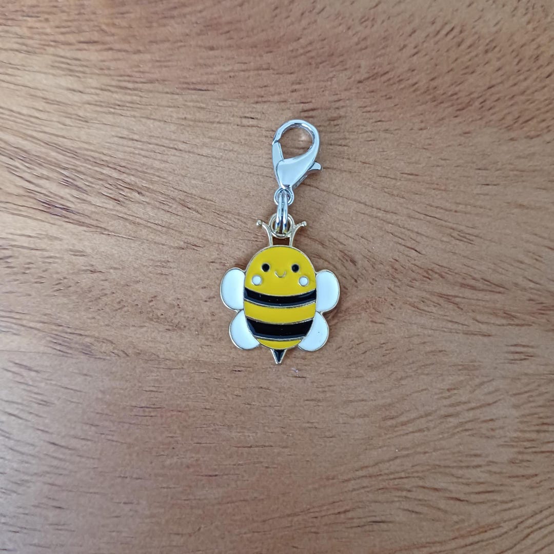 Happy Bee Zip Pull, Bumble Bee Zipper Charm, Honey Bee Charm Pendant ...