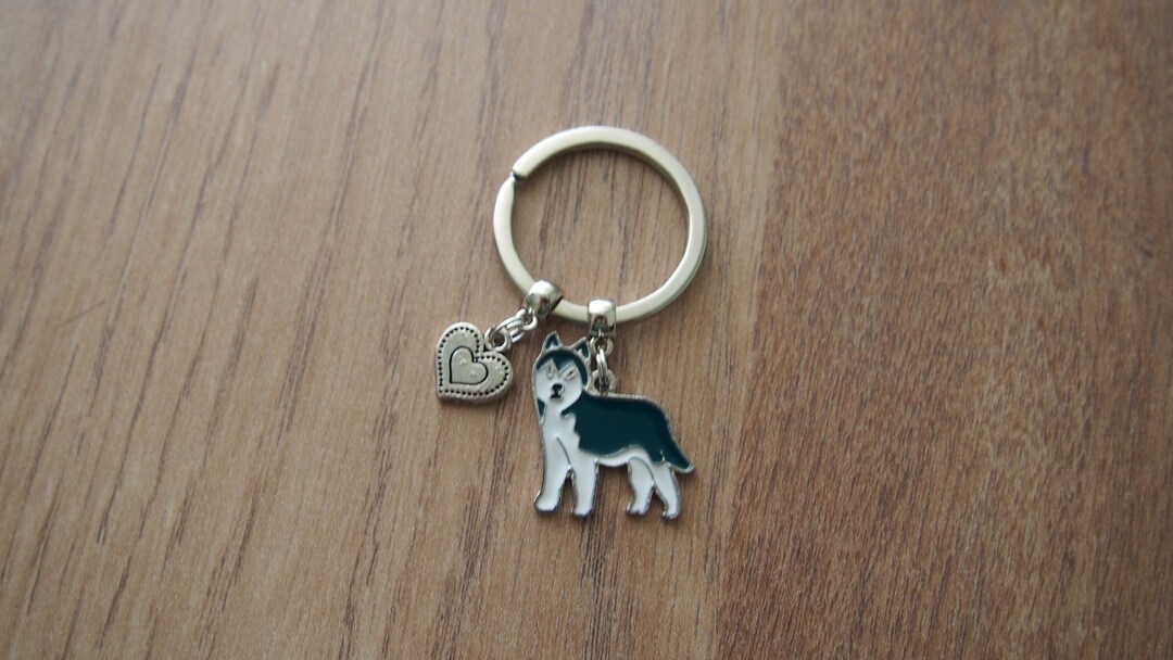 Siberian Husky Keyring, Dog Keyring, Husky Keychain, Husky Owners Gift ...