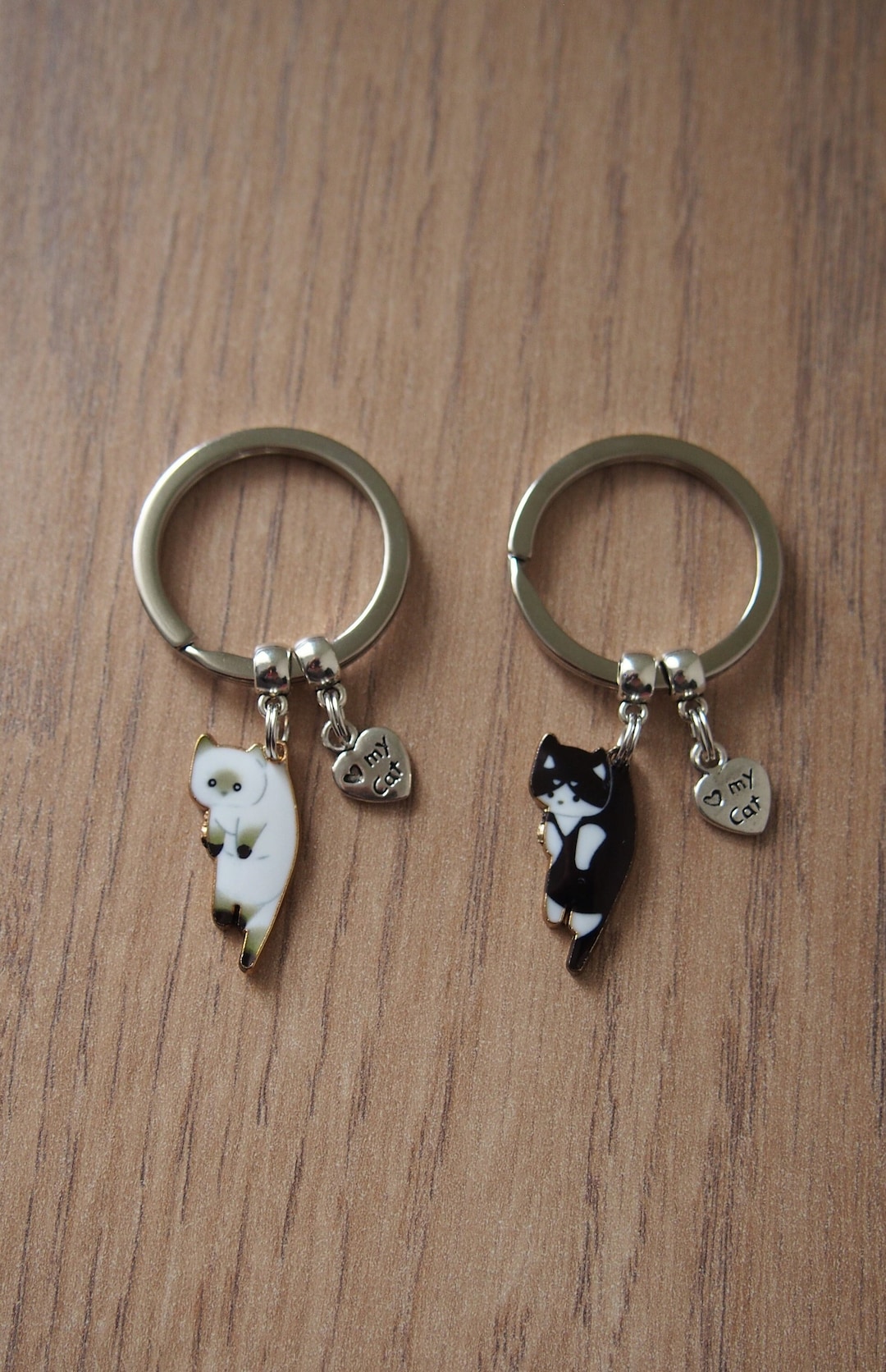 Cat Lovers Keyring, Cat Keychain, Cat Owners Gift, Cat Present Idea ...