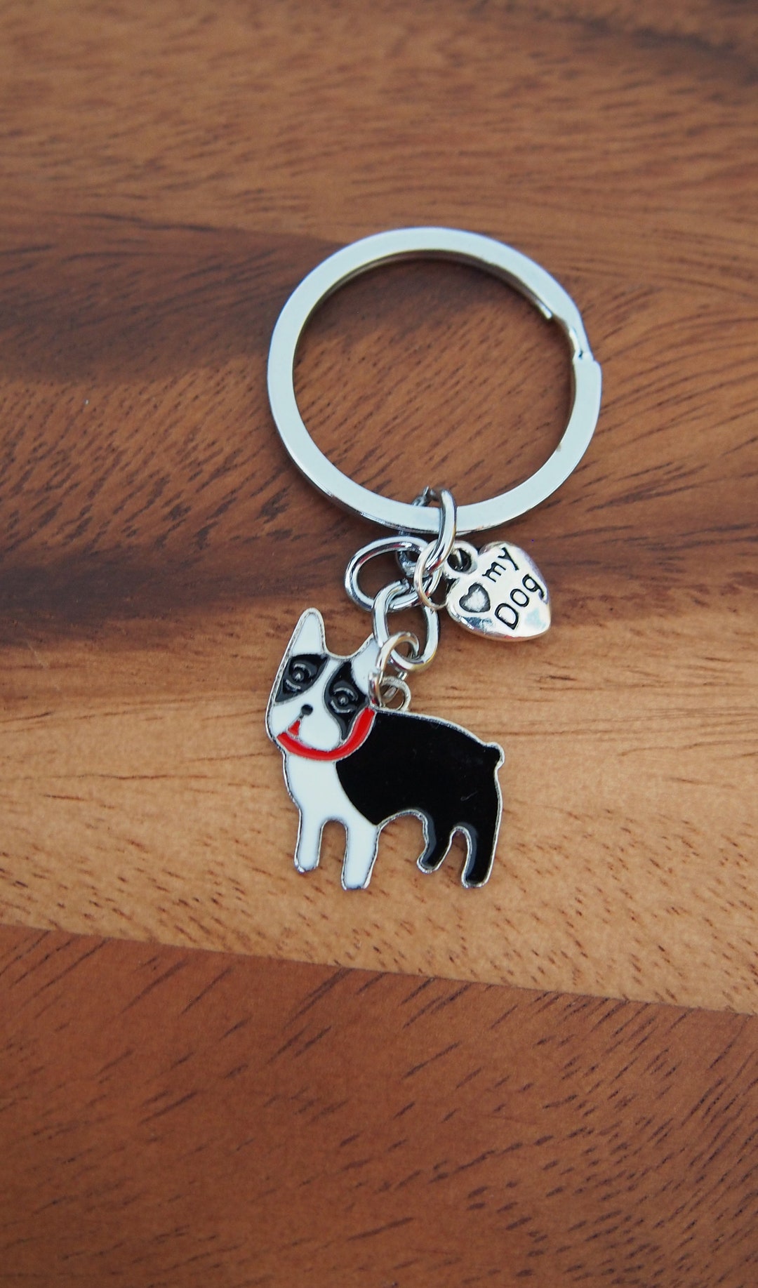 Boston Dog Keyring, Boston Terrier Keychain, Dog Lover Gift, Dog Lovers ...