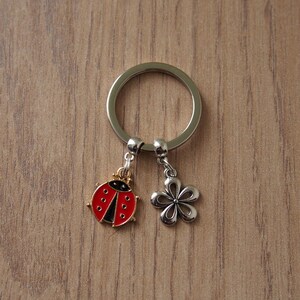 Ladybird Keychain, Good Luck Keychain, Nature Lovers Gift, Flower ...