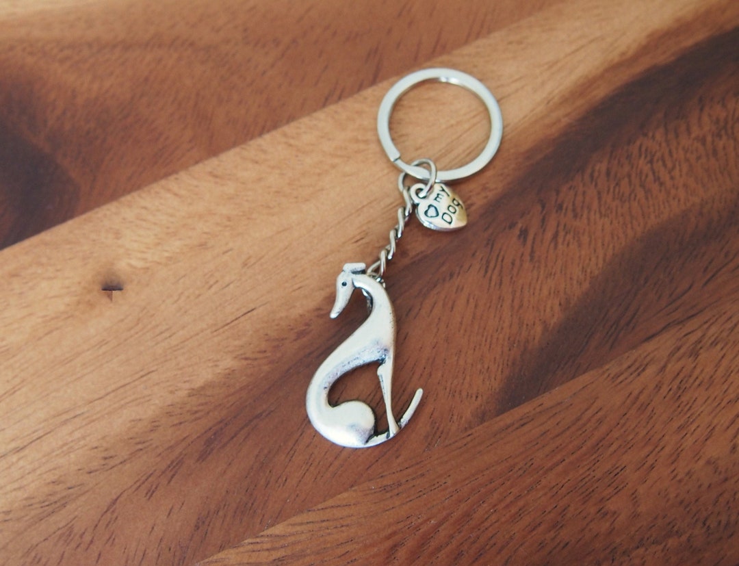 Greyhound Keyring, Dog Keyring, Whippet Lover Gift, Whippet Lovers Gift ...