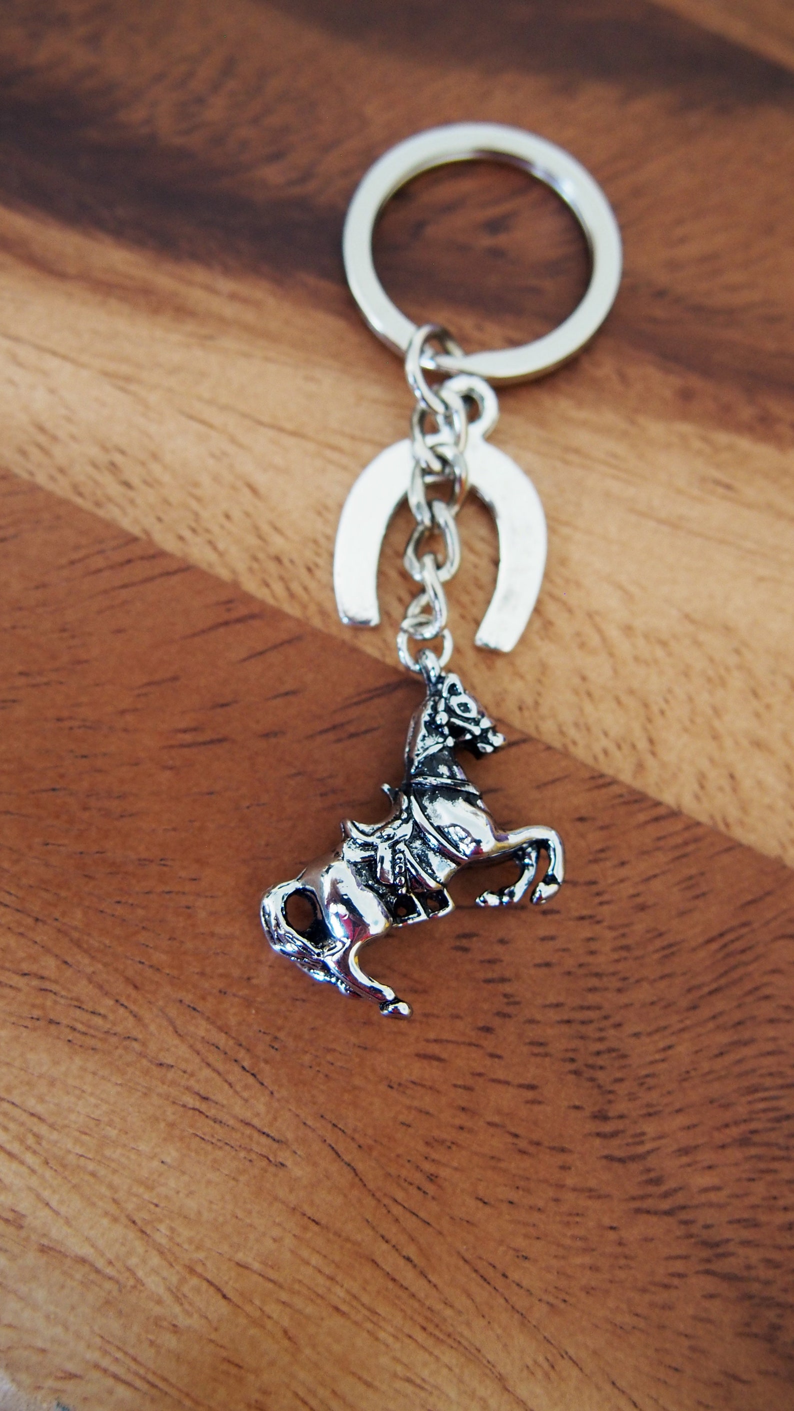 Horse keyring horse keychain horseshoe keyring horse lovers | Etsy