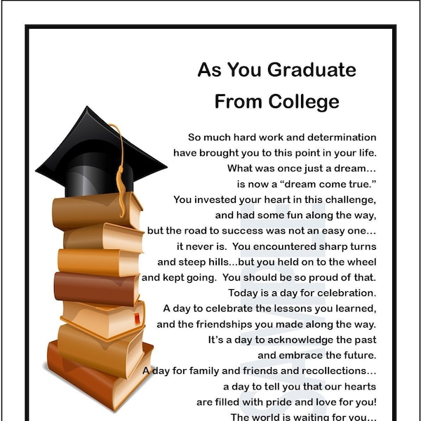 Graduation Poem - Etsy