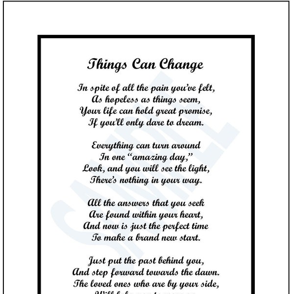 Encouragement Poem - Etsy