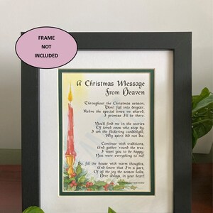 Christmas Memorial Poem, Christmas Remembrance Poem, Loss of Mother ...