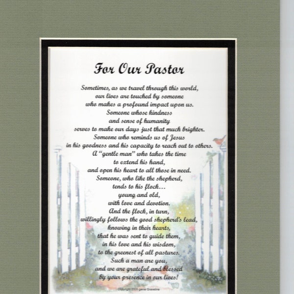 Pastor Appreciation Poem - Etsy
