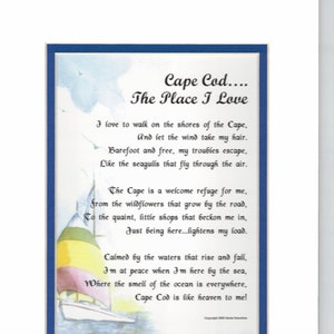 Cape Cod Poem Cape Cod Print Cape Cod Verse Cape Cod - Etsy