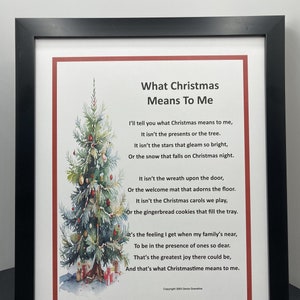Christmas Poem, Framed Christmas Print, Framed Christmas Verse, Unique ...