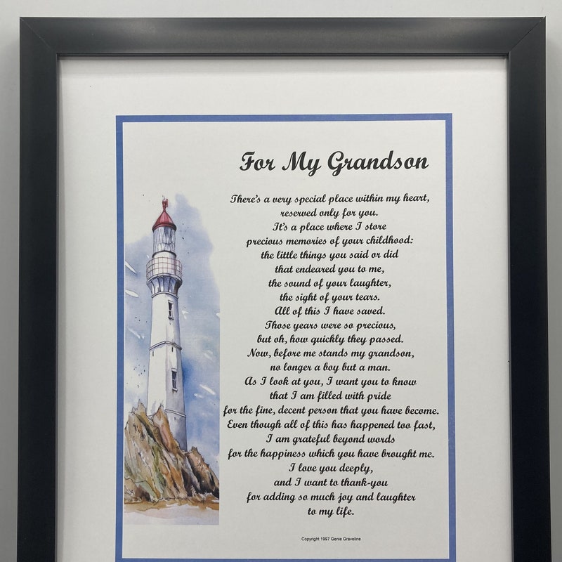 Grandson 18th Birthday Poem - Etsy
