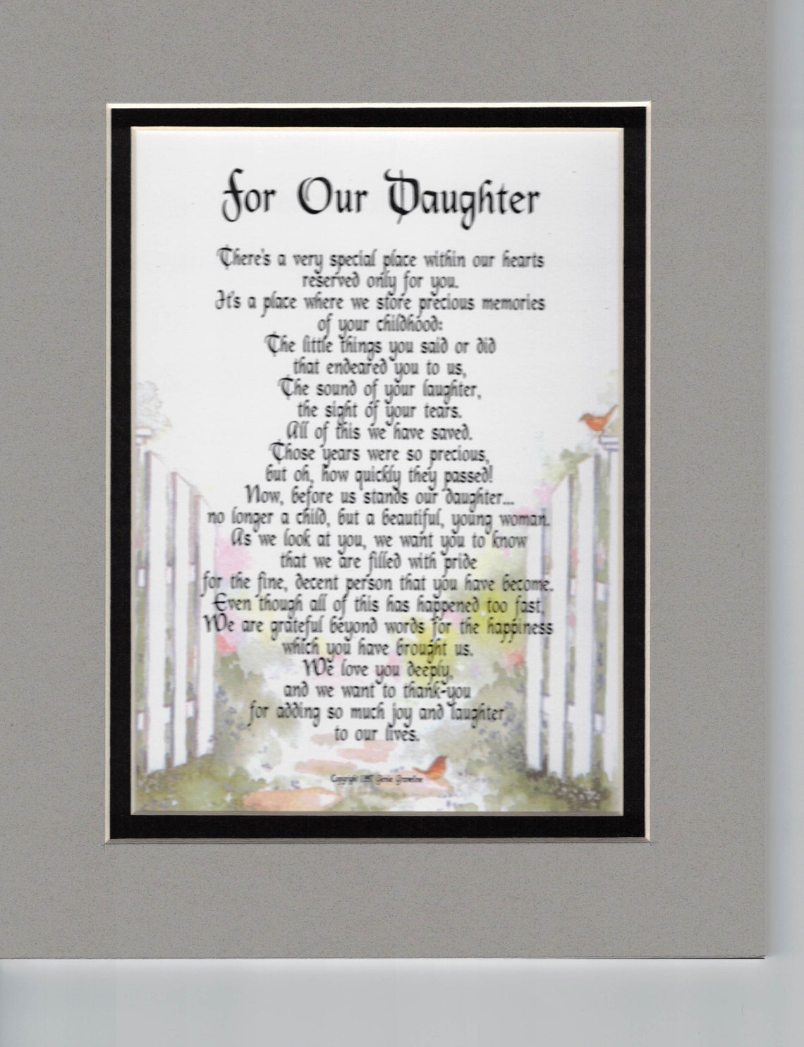 Daughter Poem Daughter Gift Daughter Graduation Daughter | Etsy