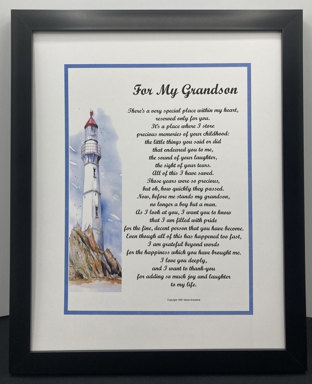 Grandson Poem Framed, - Etsy