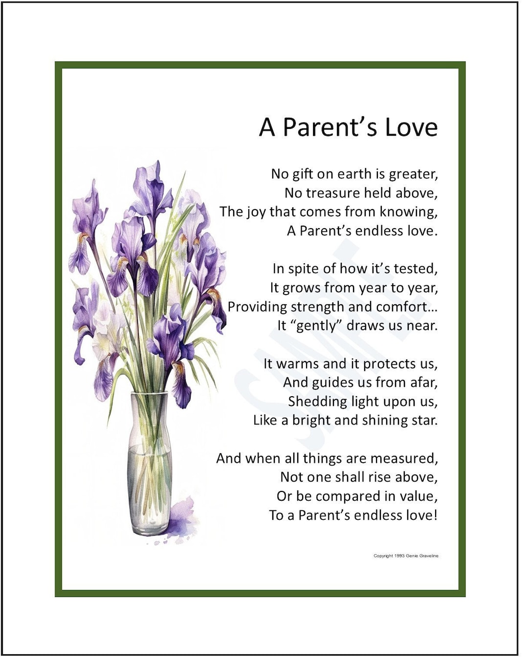 Parents Anniversary Thank-you Poem Gift, DIGITAL DOWNLOAD, Poem Gift ...