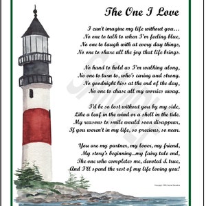 The One I Love DIGITAL DOWNLOAD Poem Verse Print Birthday - Etsy