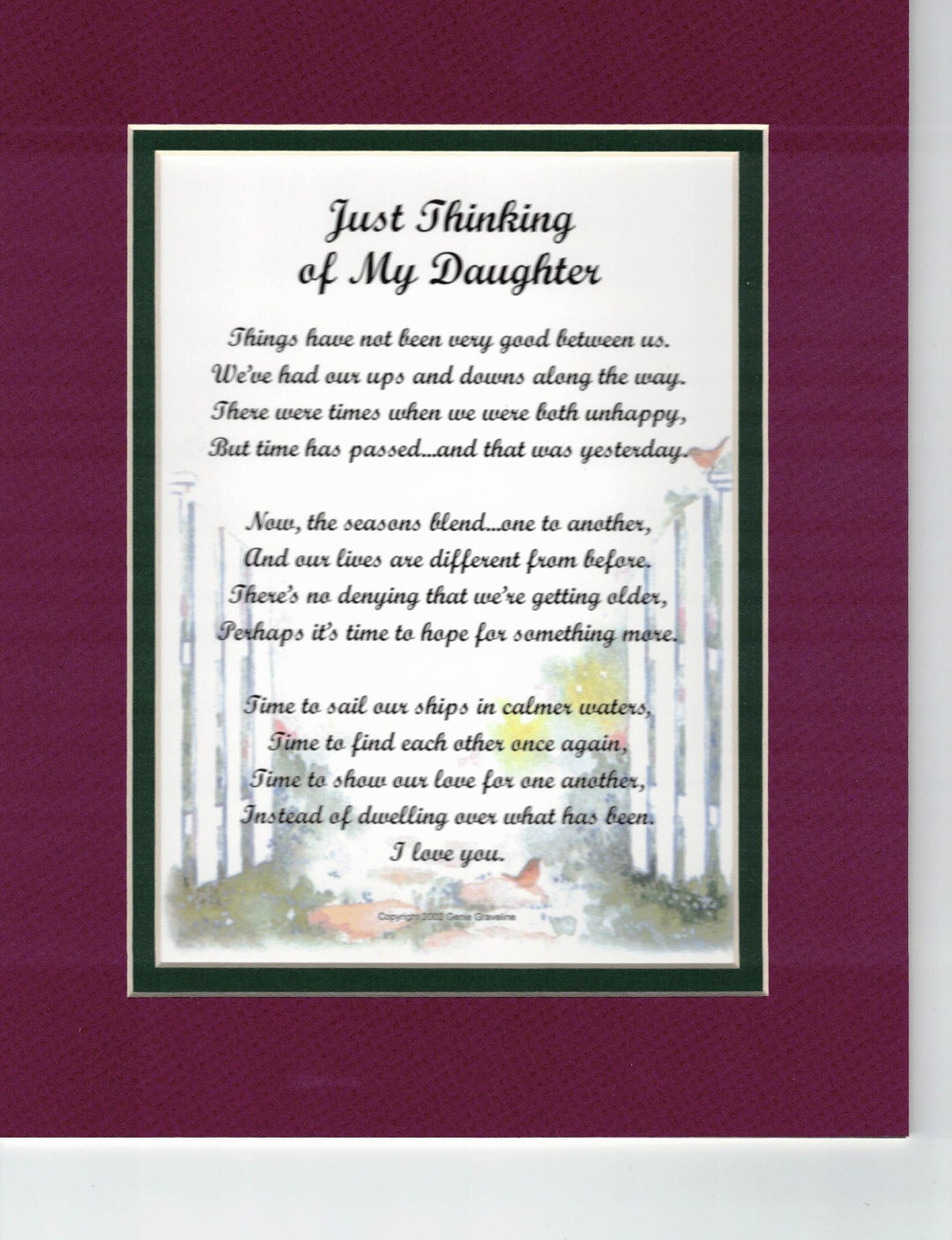 Apology to My Daughter, Missing My Daughter, Making Amends, Sorry ...