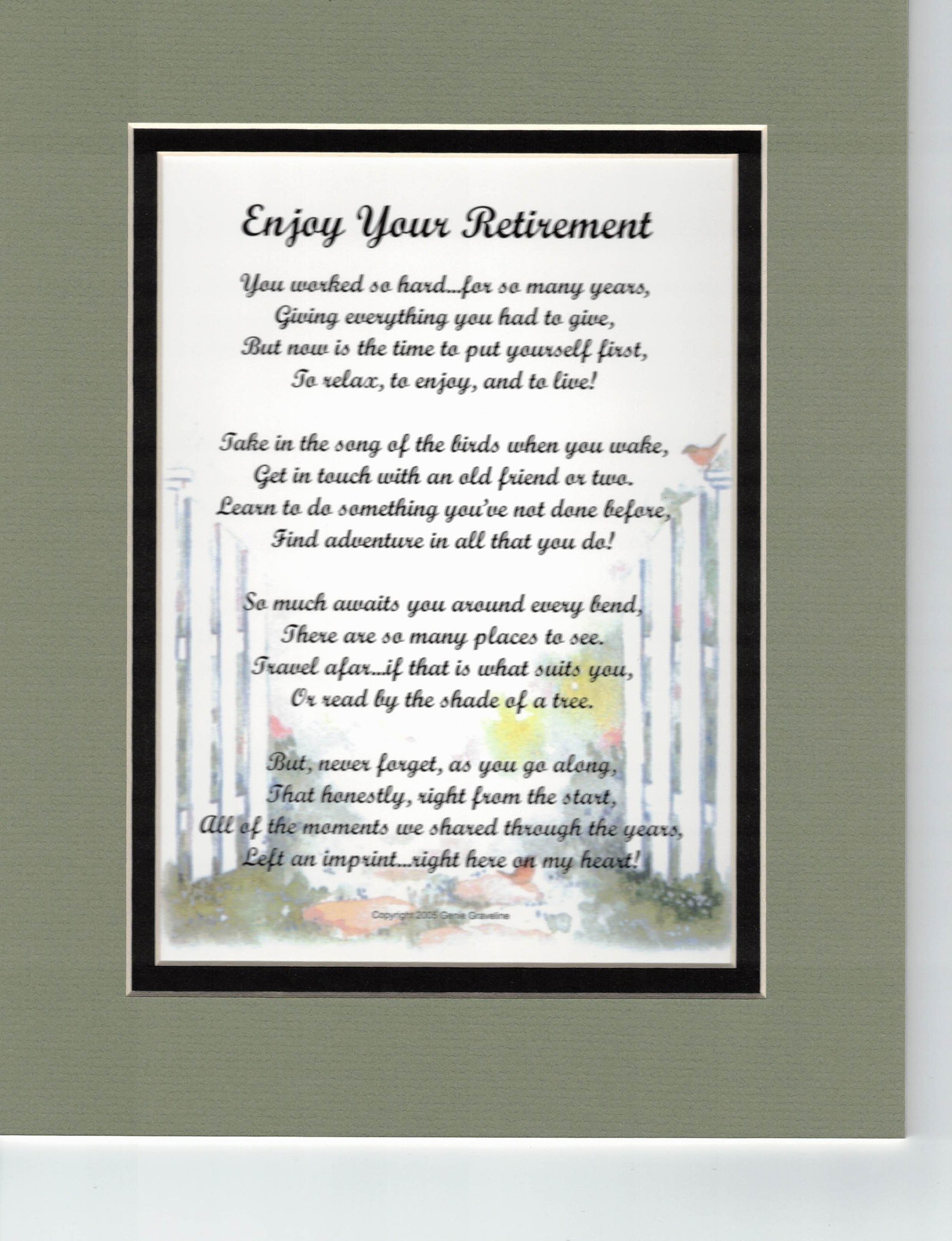 Retirement Poem Retirement Gift Retirement Present - Etsy