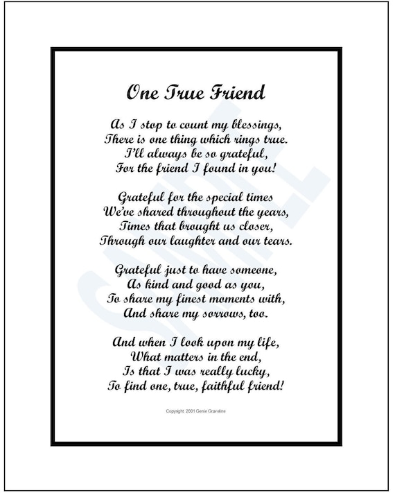 Beautiful Friendship Poems