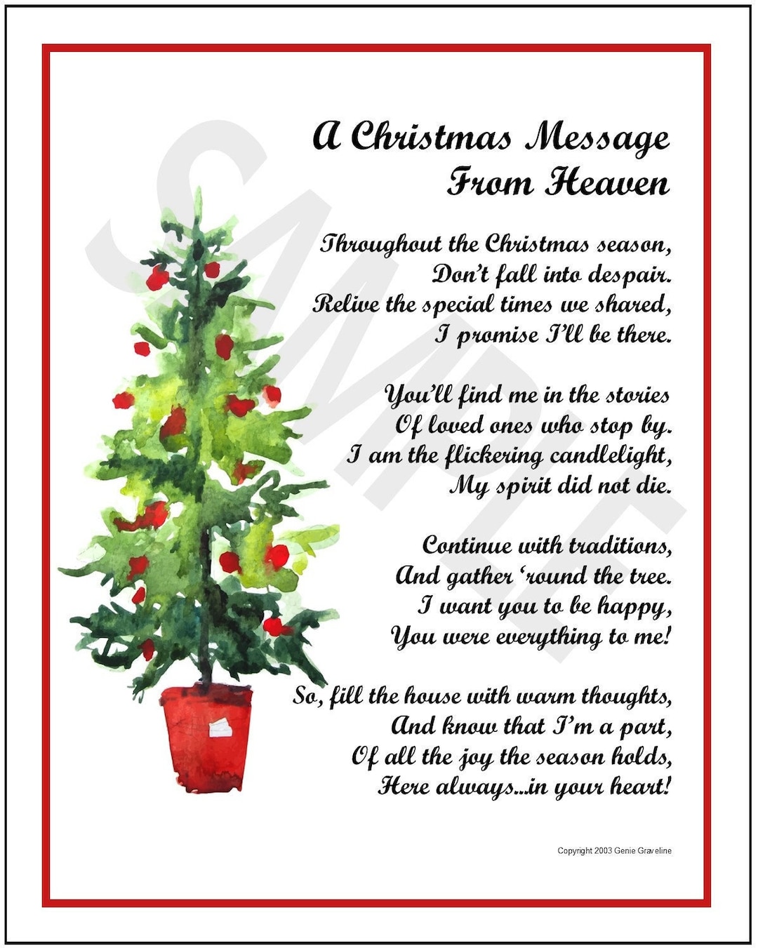 Christmas Memorial for Husband, Christmas Memorial for Wife, Christmas ...