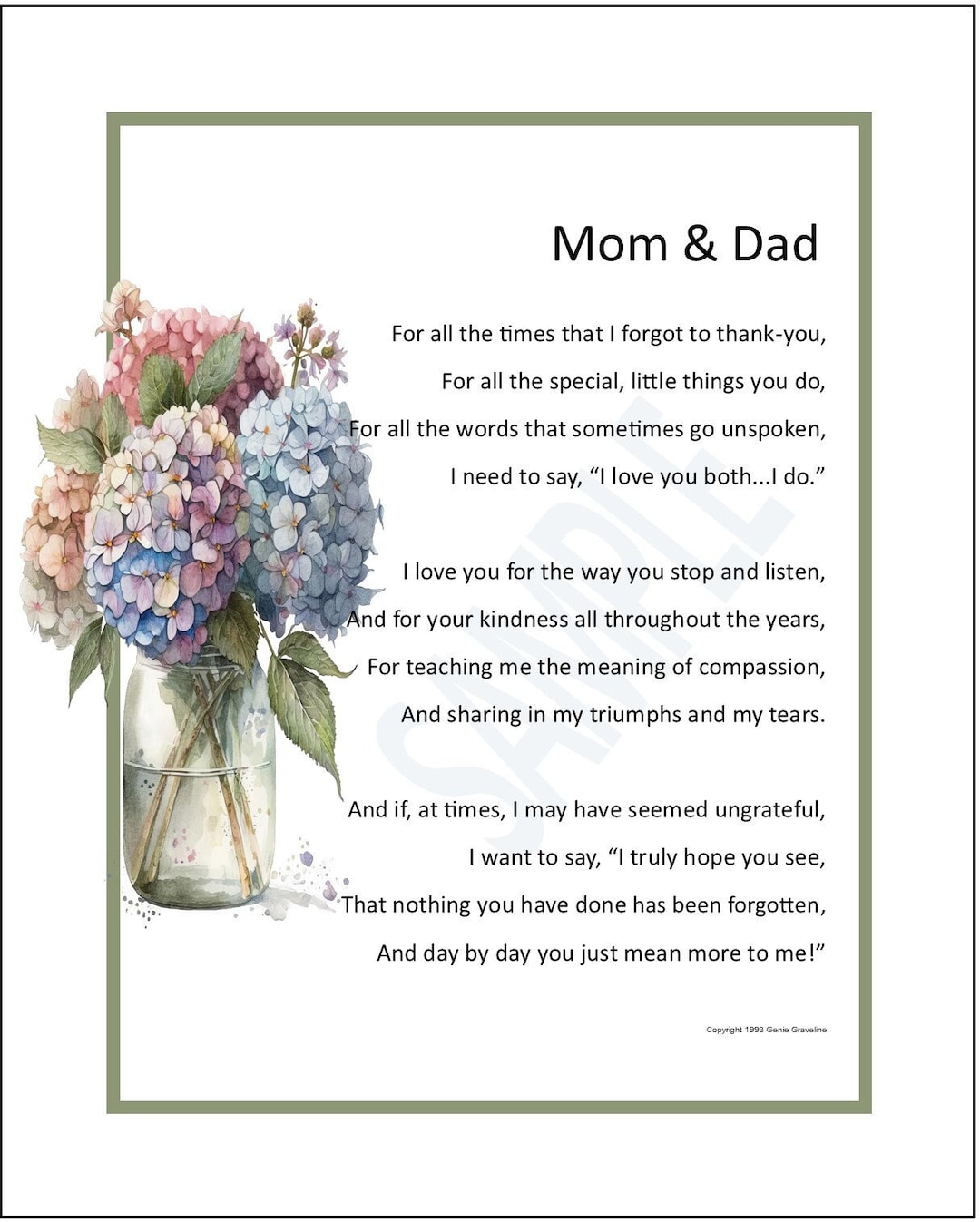 Mom And Dad Love Words
