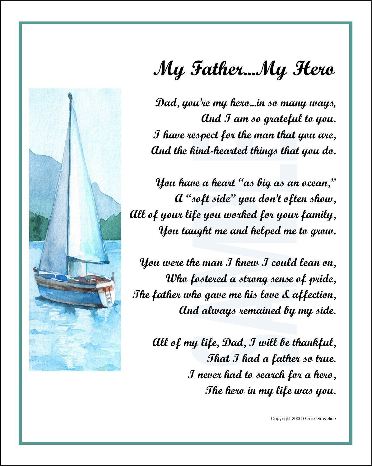My Dad Is My Hero Poem