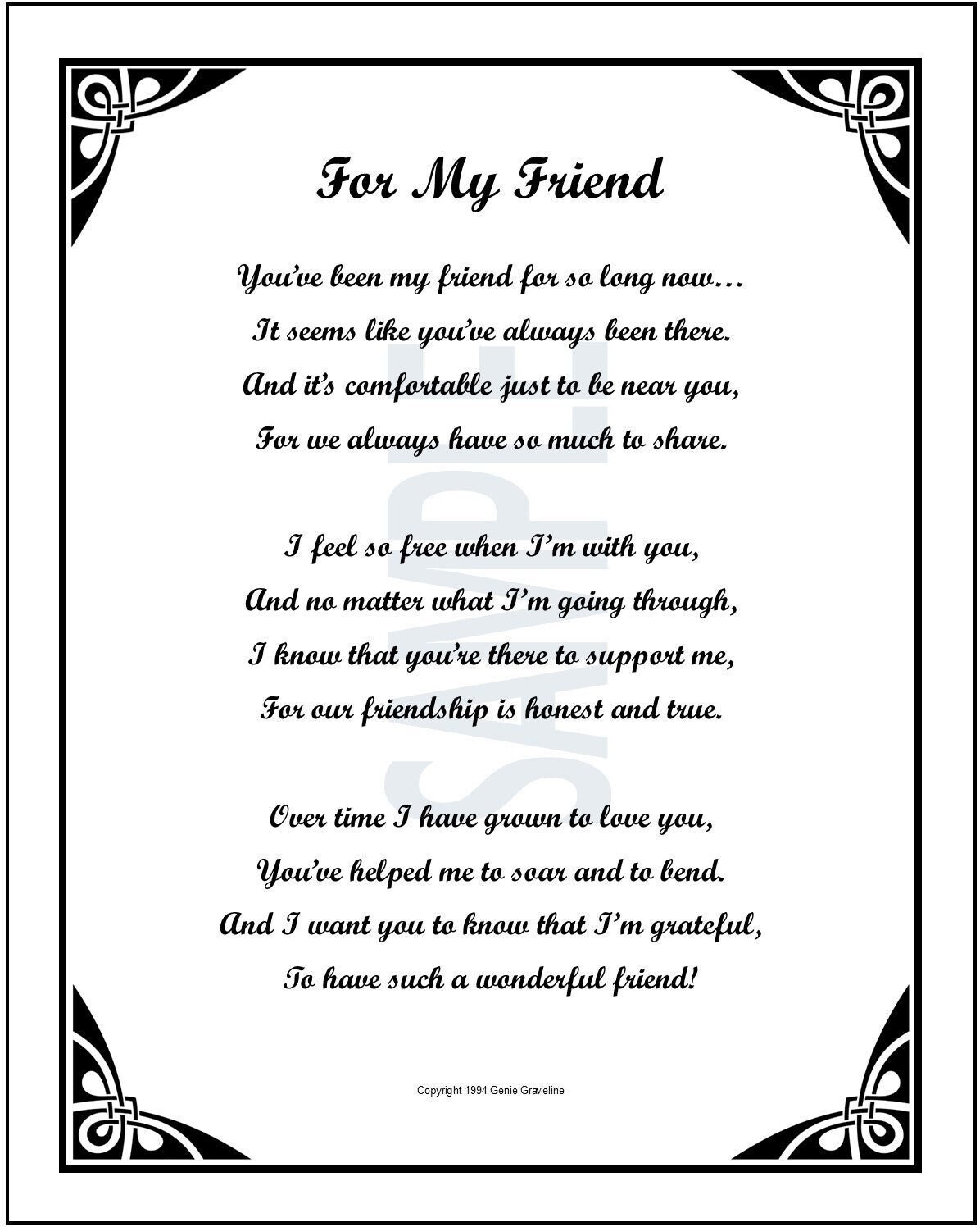 I Love My Best Friend Poem