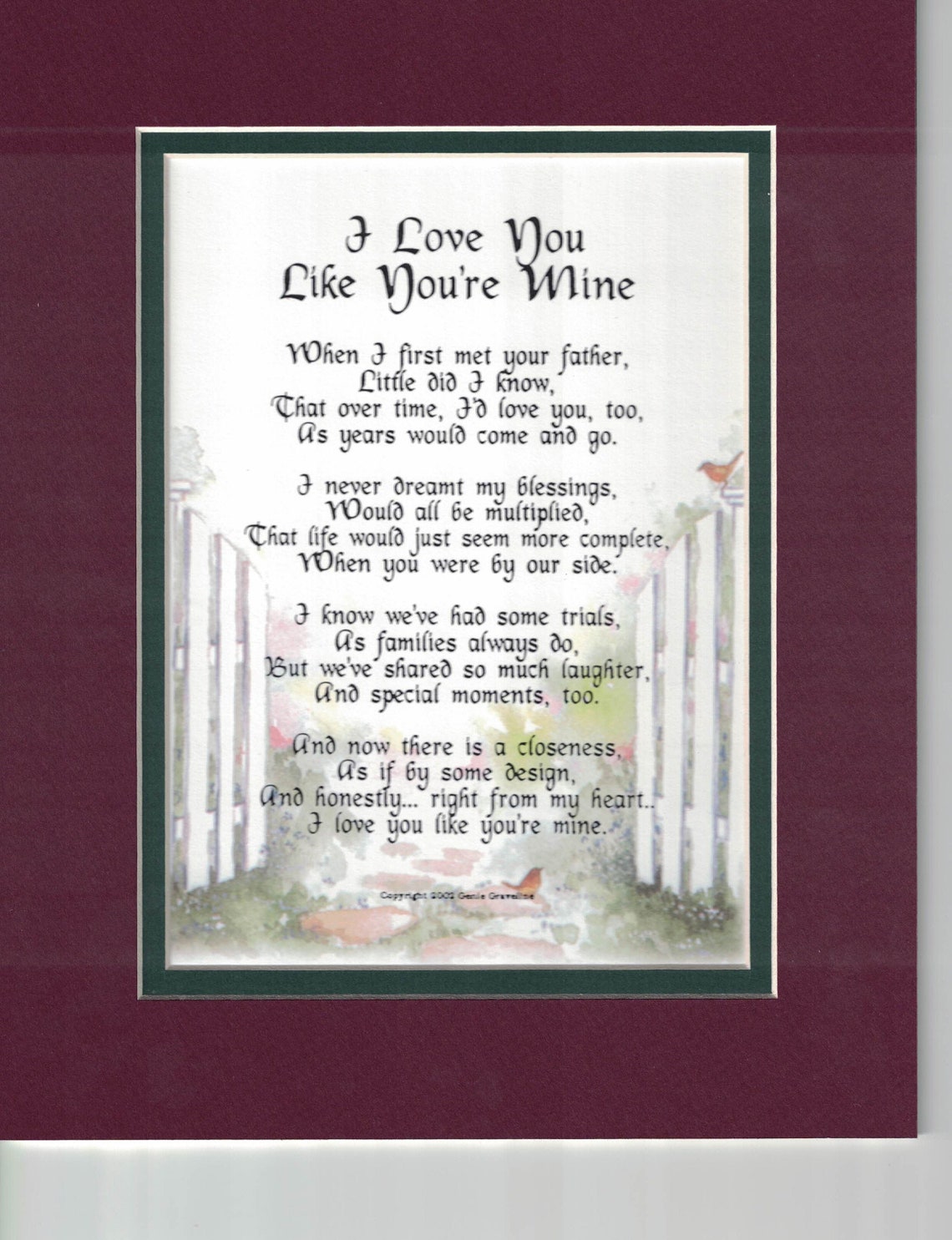 Stepchild Poem Stepchild Gift Stepdaughter Gift Stepson | Etsy