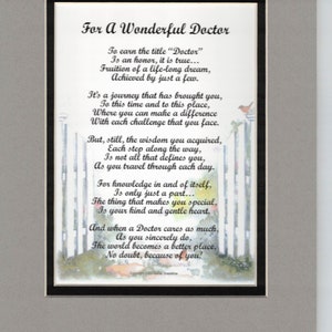 Doctor Poem- Doctor Gift- Doctor Present- Doctor Thank You- Best Doctor ...
