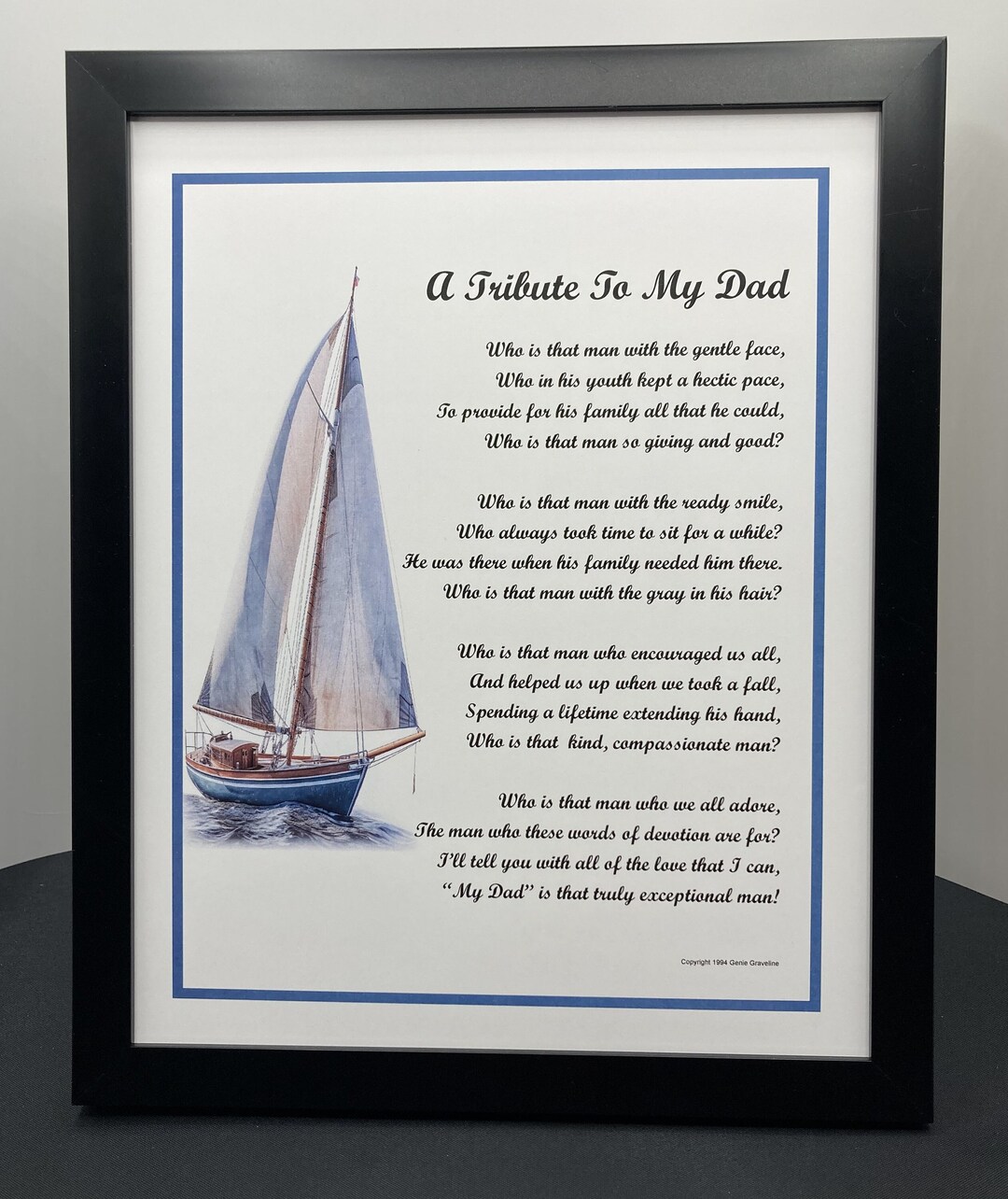 Dad Framed Poem, Father Framed Print, Framed Father's Day Gift Present ...