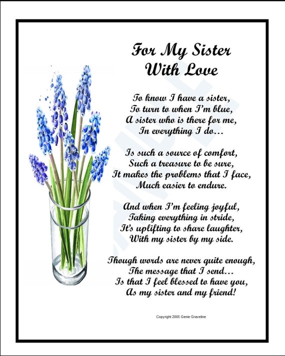 I Love You Sister Poems