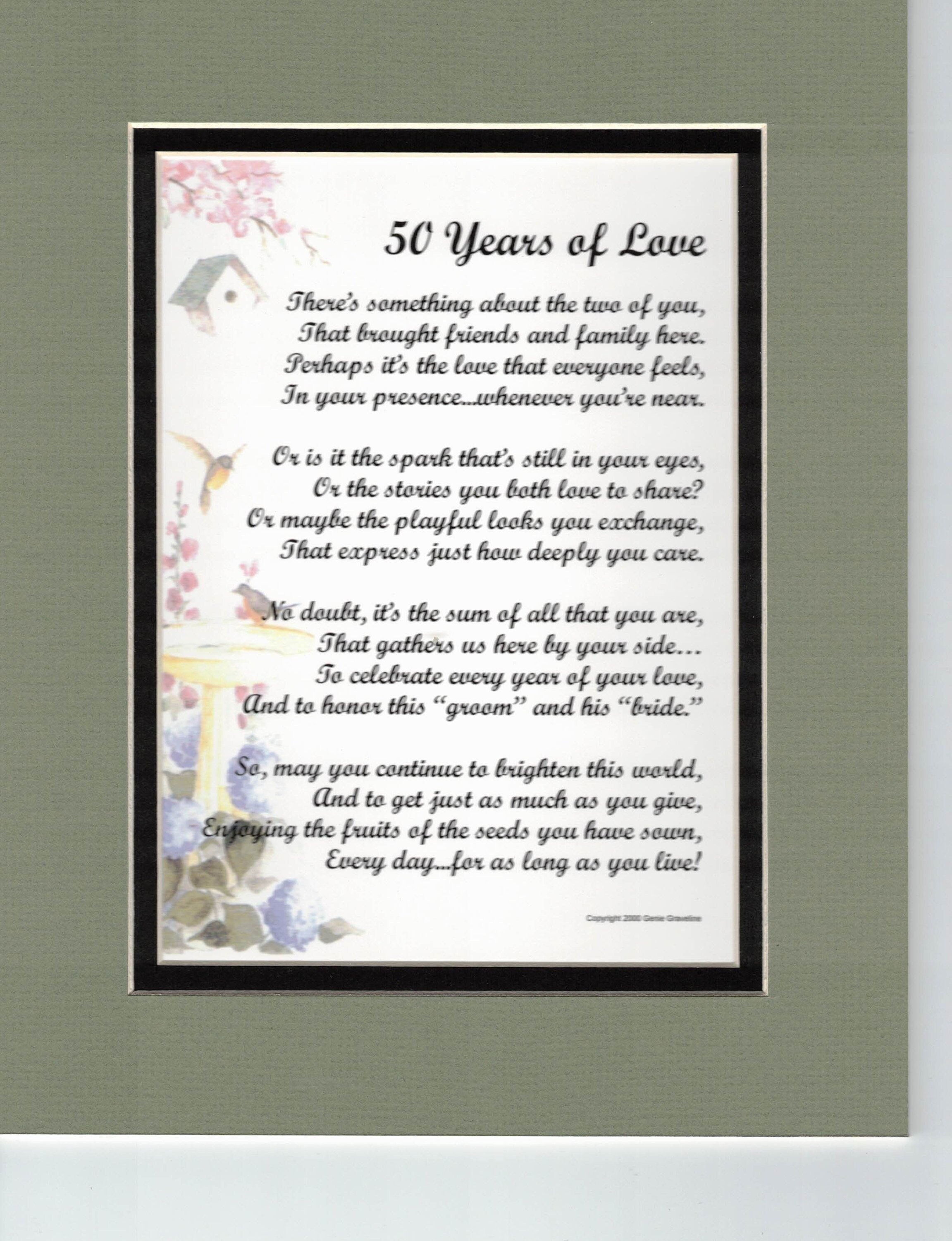 50th Wedding Anniversary Poem