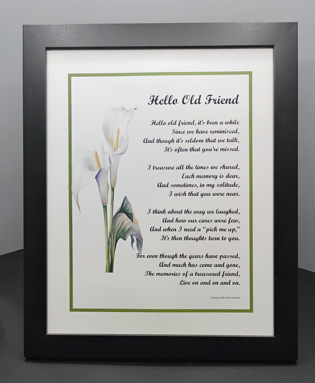 Old Friend Framed Poem, Childhood Friend Poem, Longtime Friend Poem ...