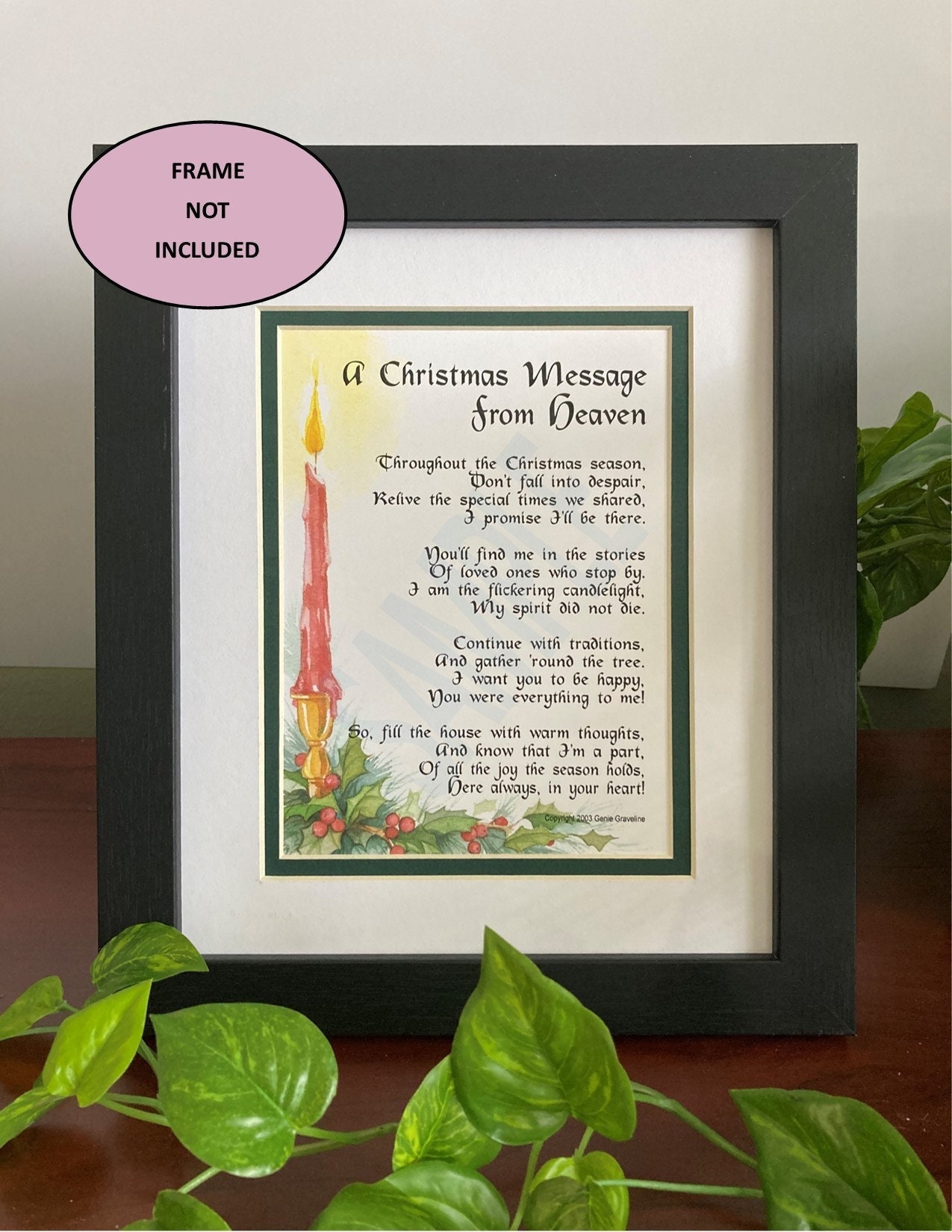 Christmas Memorial Poem, Christmas Remembrance Poem, Loss of Mother ...