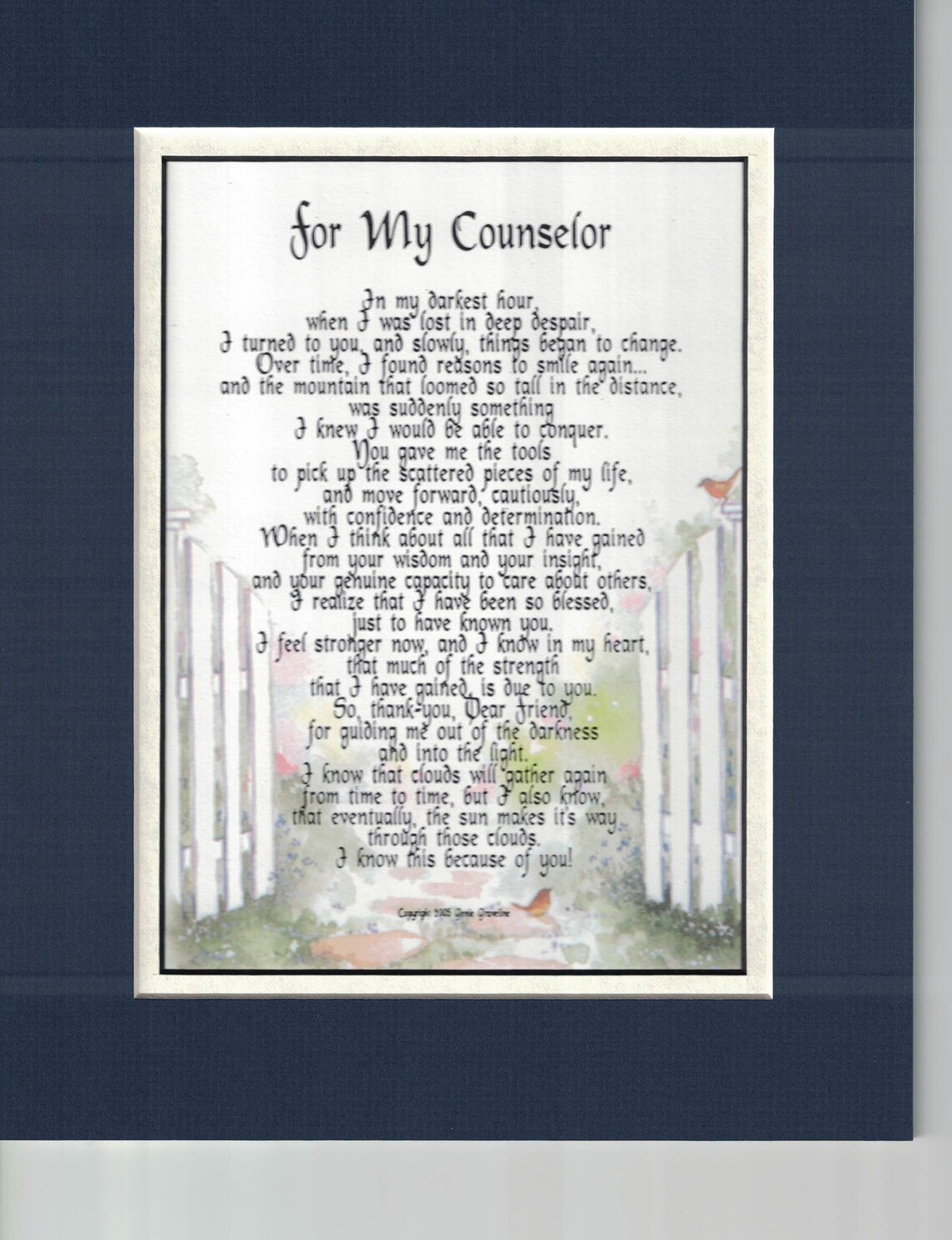 Counselor Gift Counselor Poem Counselor Present Therapist | Etsy