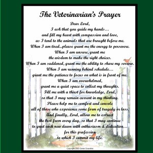Veterinarian Poem Veterinarian Gift Vet Print Vet Poem Vet Appreciation ...