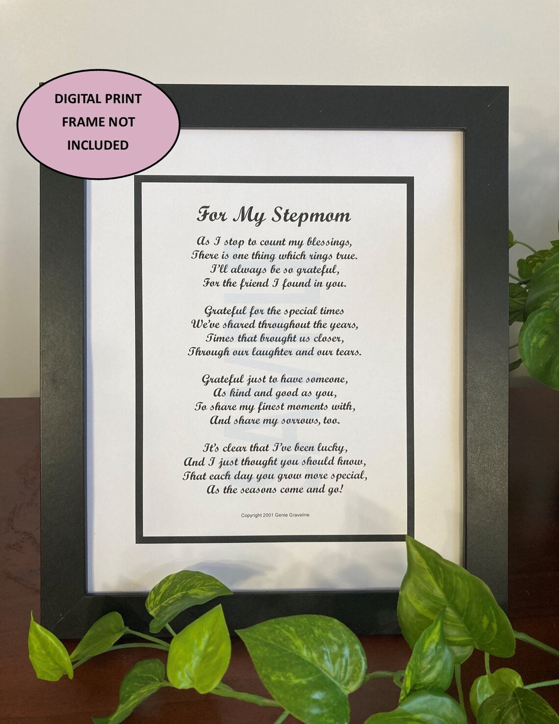 Stepmom Poem DIGITAL DOWNLOAD Stepmom Gift Stepmom's - Etsy
