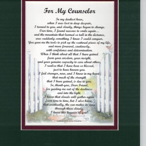 Counselor Gift Counselor Poem Counselor Present Therapist - Etsy