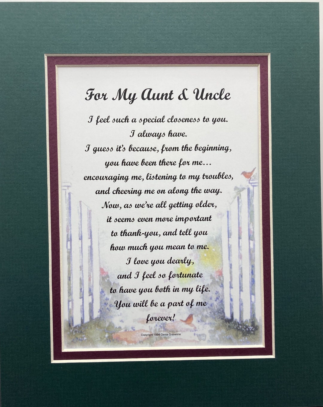 Aunt Uncle Poem - Aunt Uncle Print - Aunt Uncle Gift - Aunt Uncle ...