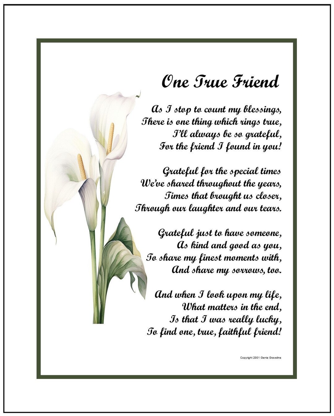 Best Friend Poem, DIGITAL DOWNLOAD, Friend Poem, Friend Gift, Friend ...