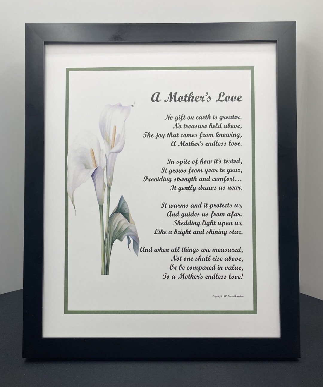 Framed Mom Poem, Mother Birthday Poem Gift, Best Mother's Day Gift, Mom ...