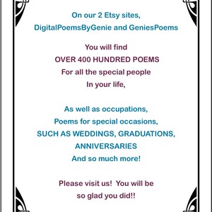 Poem for My Mom, DIGITAL DOWNLOAD, Perfect Mothers Day Gift, Mom Poem ...