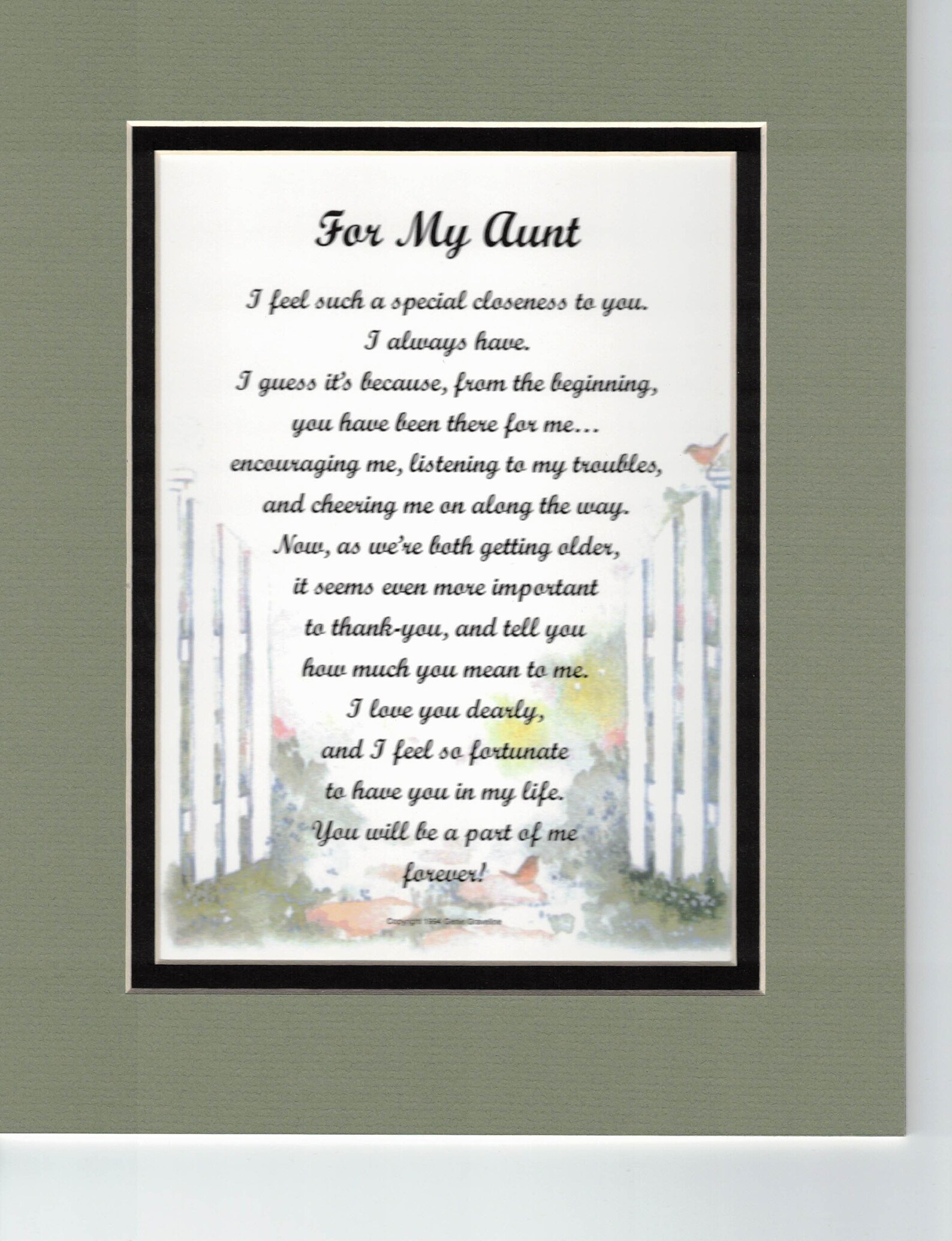Aunt Poem Aunt Gift Aunt Verse Aunt Present Aunts - Etsy