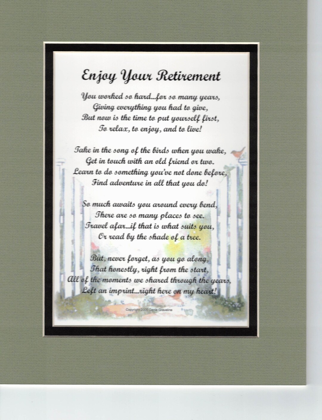 Retirement Poem Retirement Gift Retirement Present Retirement Verse ...