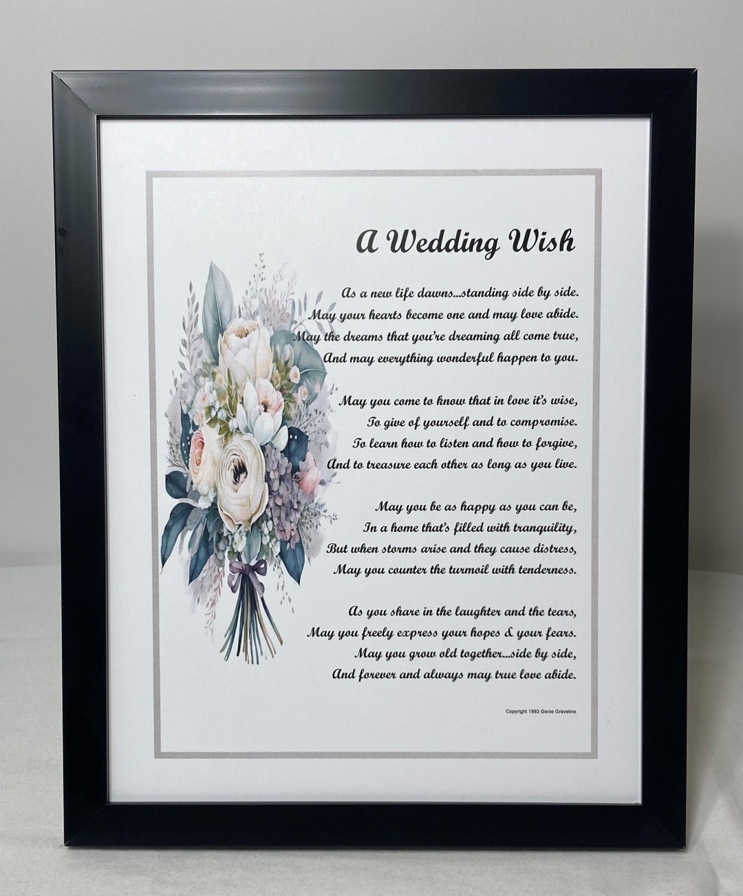 Framed Wedding Poem, Inexpensive Wedding Gifts Presents, Gift for Bride ...
