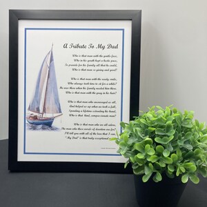 Dad Framed Poem, Father Framed Print, Framed Father's Day Gift Present ...