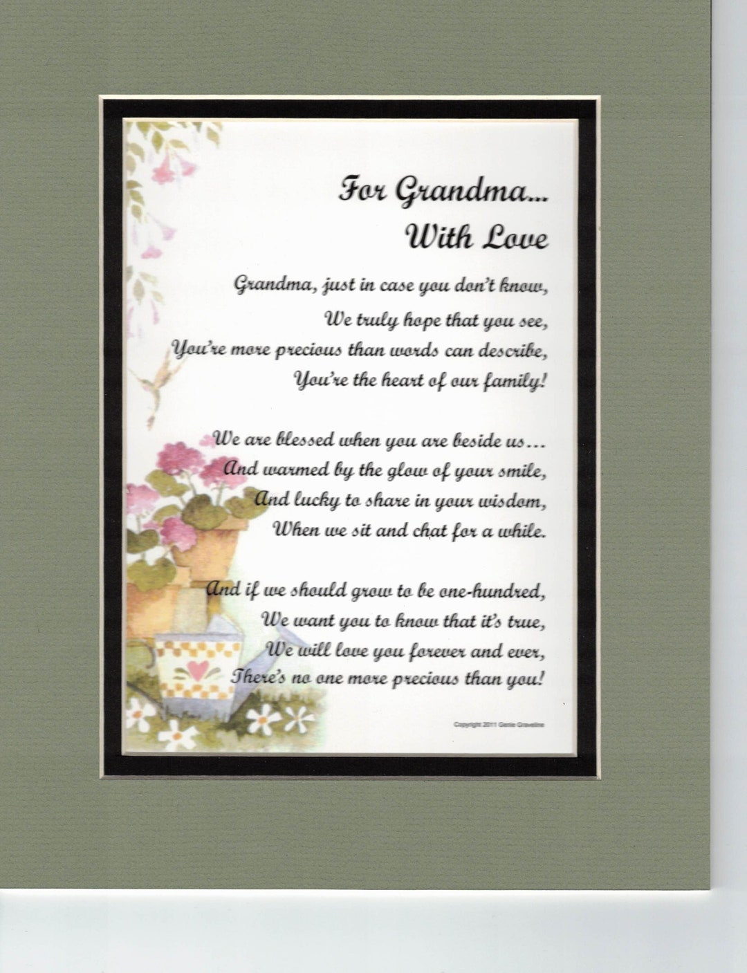 Grandma Poem Grandma Gift Grandma Present Grandma Birthday - Etsy