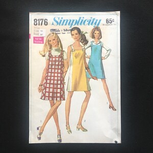 1960s Size 14, UNCUT Simplicity 8176, JUMPER or SUNDRESS Pattern ...