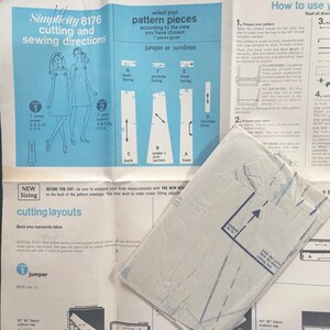 1960s Size 14, UNCUT Simplicity 8176, JUMPER or SUNDRESS Pattern ...