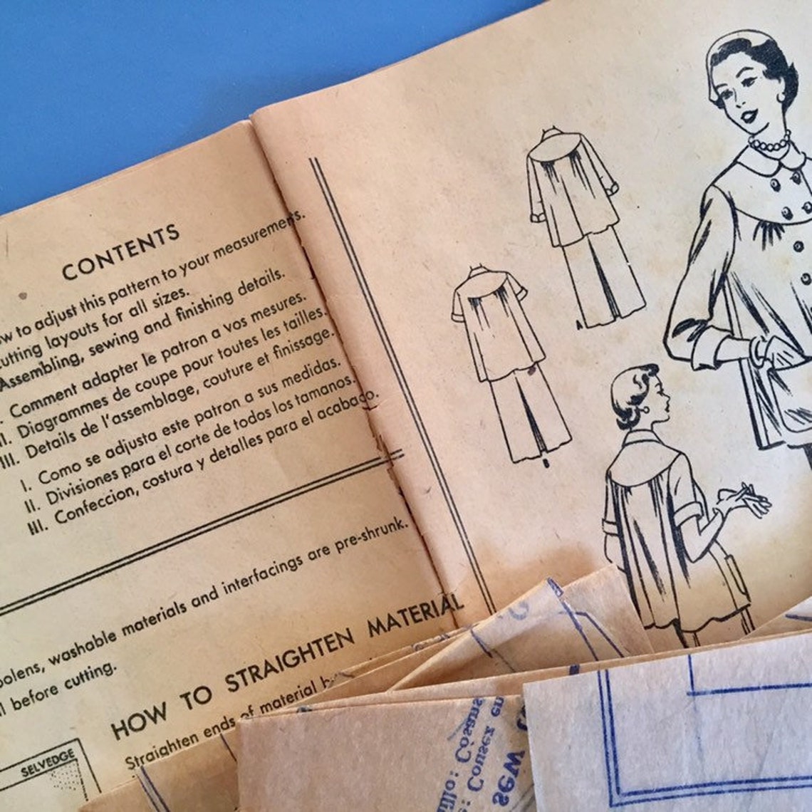 1953 Size 12 MATERNITY, Mccall's 9263; Skirt and Jacket; Classic 50s ...