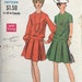 1960s Size 14, UNCUT Vogue 7660, DRESS Pattern Blouson Top, Pleated ...
